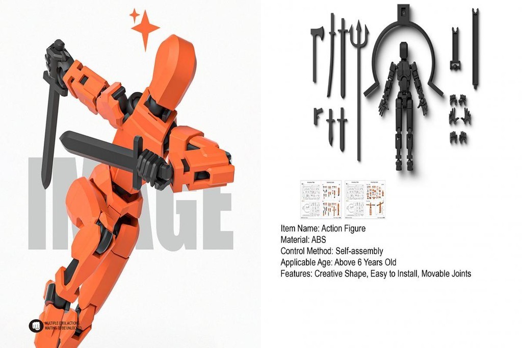 yakhsu| 3d Magnetic Action Figure Action Figure Toy Diy Magnetic Robot ...