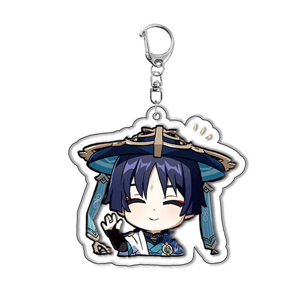 Game Genshin Impact Keychain Double Side Arcylic Cartoon Scaramouche ...