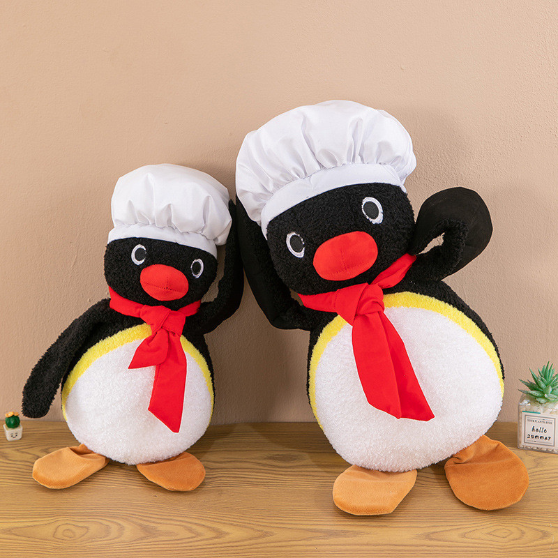 Pingu Delightful Chef Penguin Plush Toy Cuddly And Soft Stuffed ...