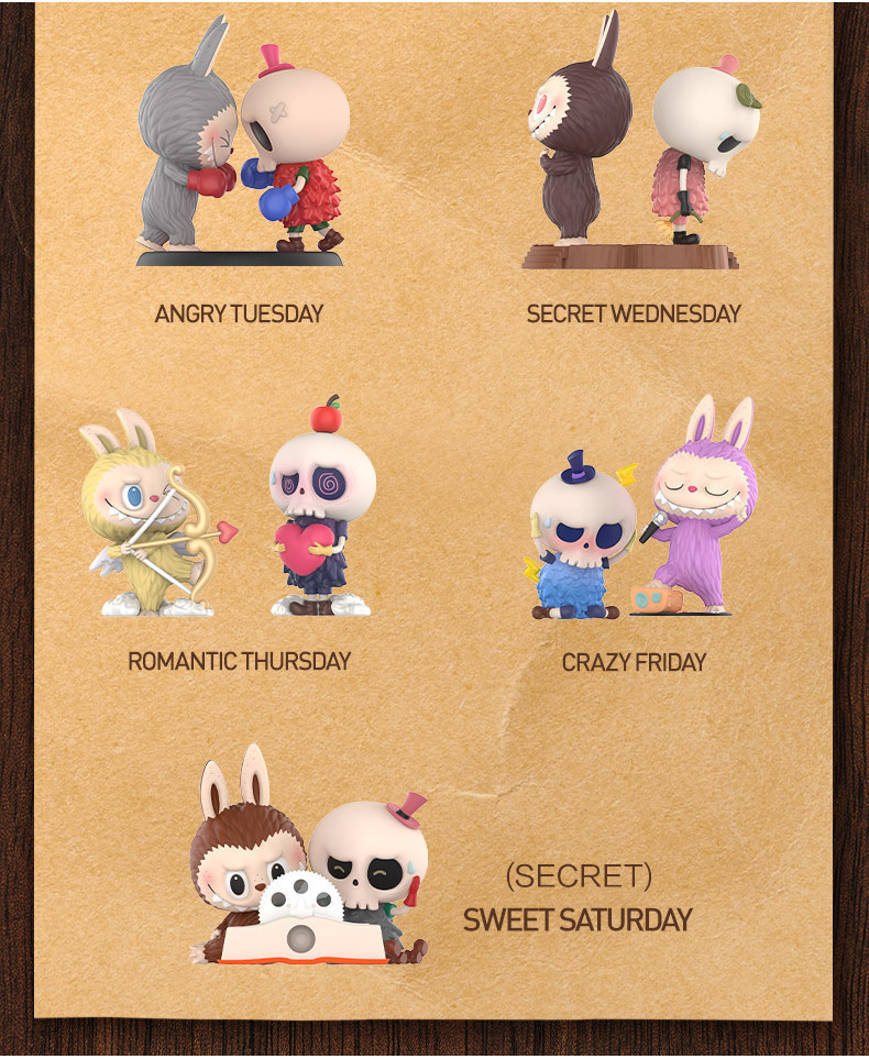 POP MART THE MONSTERS Mischief Diary Series Figures Blind Box Cartoon ...