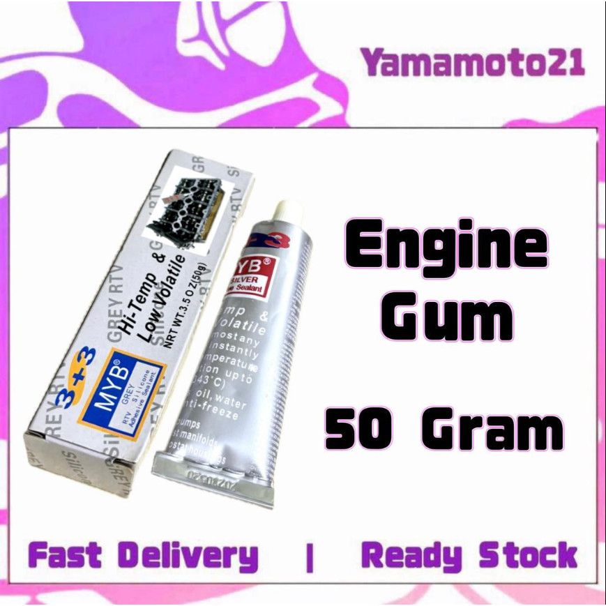 50G - ENGINE GUM GASKET GUM ENGINE GUM ENJIN GUM 50 GRAM 50 G HI TEMP ...