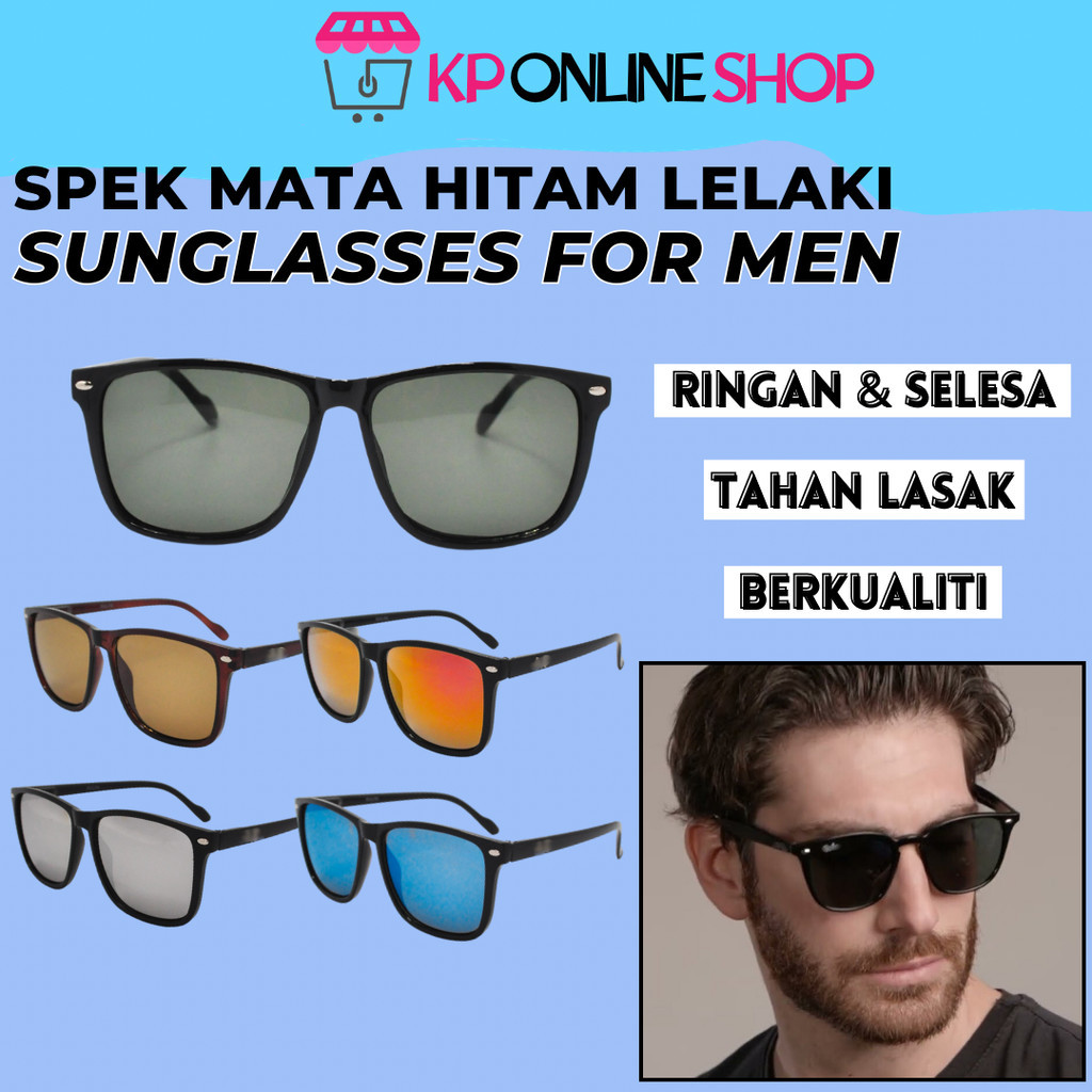 SUNGLASSES FOR MEN SPEK MATA HITAM KACA MATA LELAKI MEN SUNGLASSES SPEK MATA LELAKI UV400 SPL ...