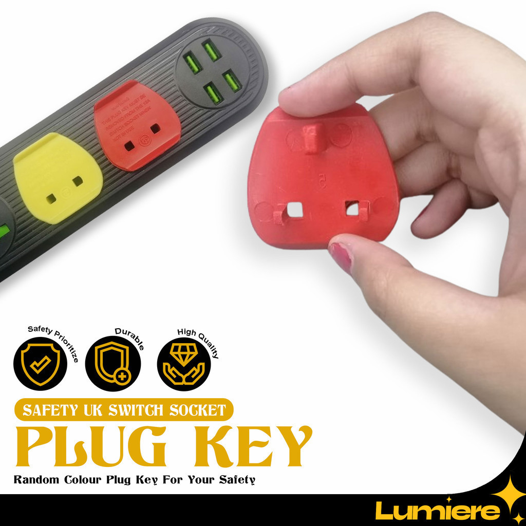 Plastic Safety Plug Key With Hole Socket 2 Pin 2 pin to 3 pin converter ...