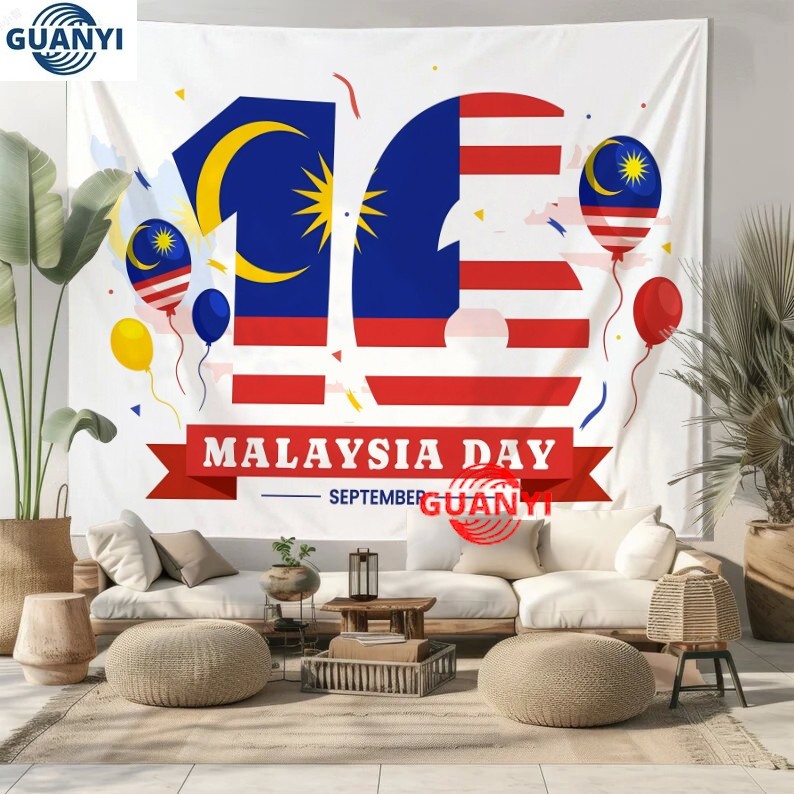 🔥Merdeka 67 Tapestry 🔥Merdeka 2024 Printed Polyester Tapestry Festival ...