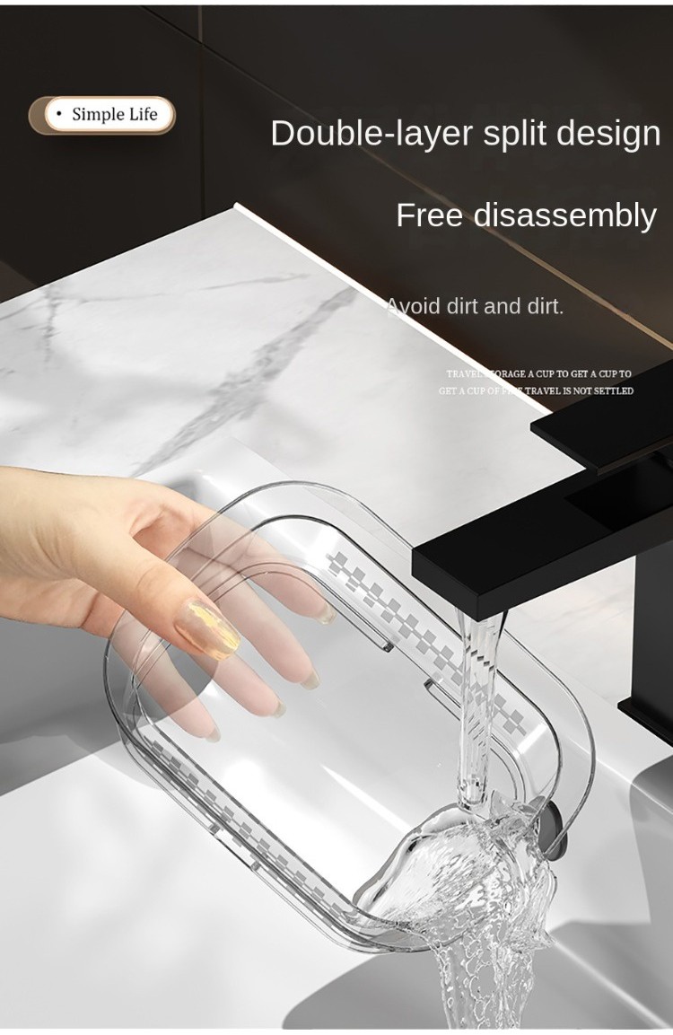 Detachable Double Layer Waterproof Body Open Soap Storage Box HOME ...