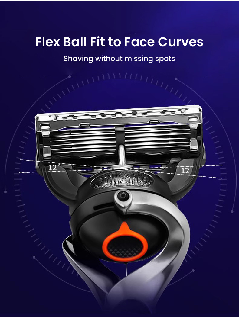 Gillette Razor Men Fusion 5 ProGlide Premiul Flex Ball T-shaped Razor ...