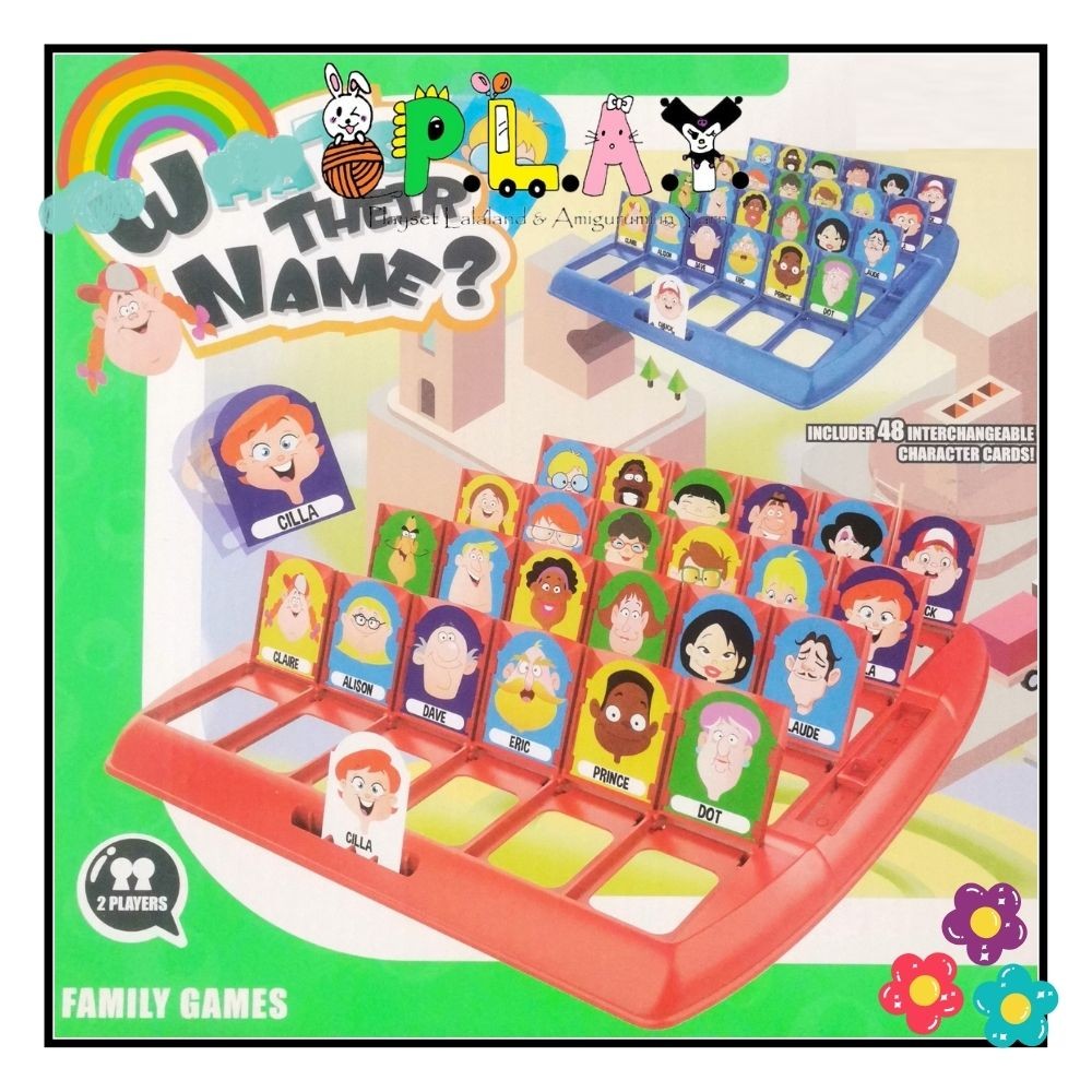 PLAY Guess Family Name Board Game Guess Who Is It Family Board Game ...