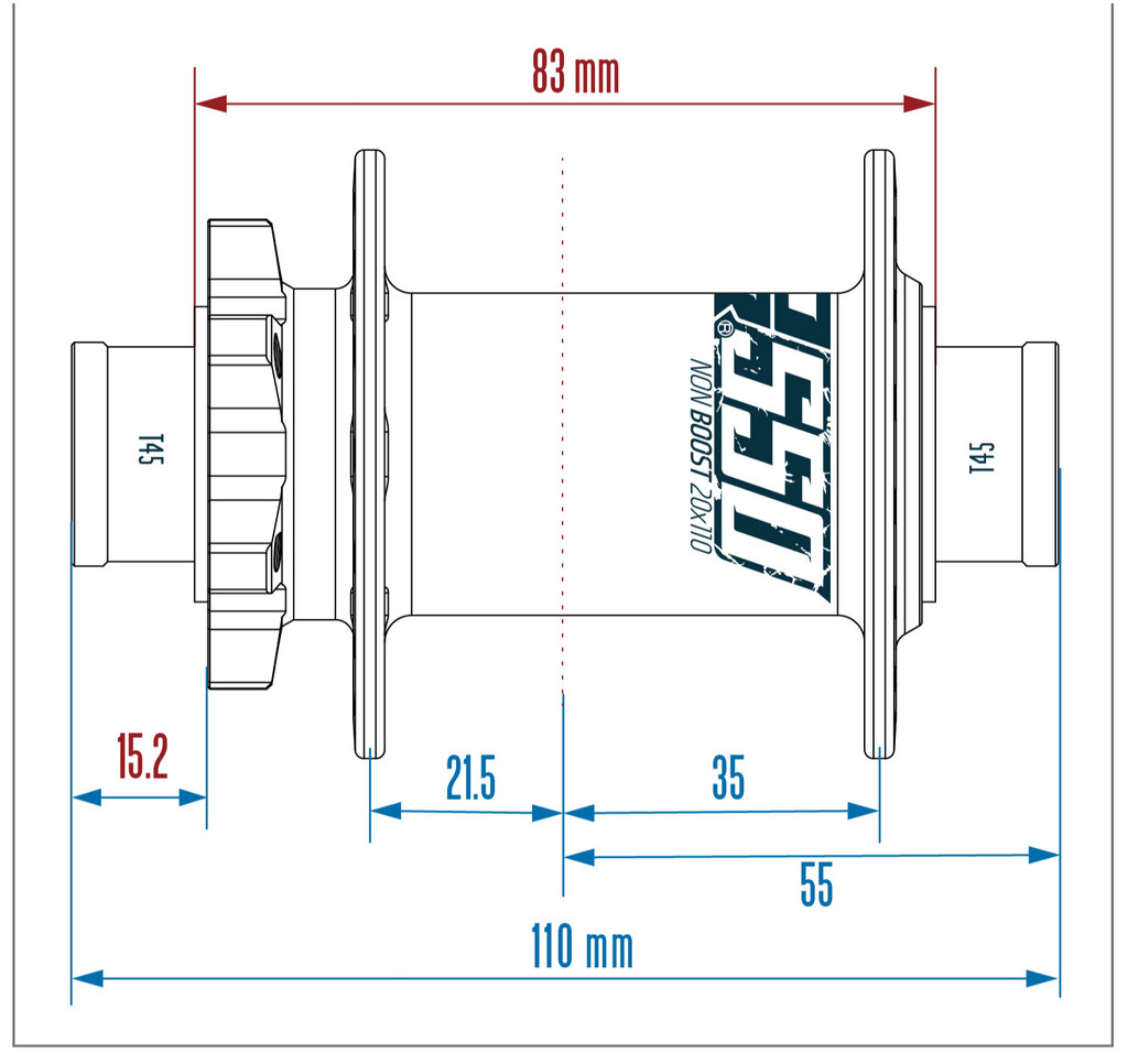 KOOZER 540/550 Mountain Bike Front Hub Boost 15x110 20x110mm FR AM DH ...