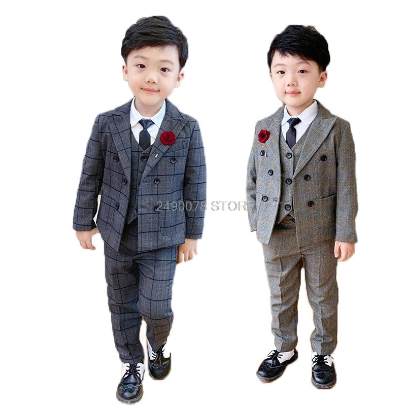 Flower Boys Suits for Weddings Gentleman Kids Formal Tuxedos Blazer ...