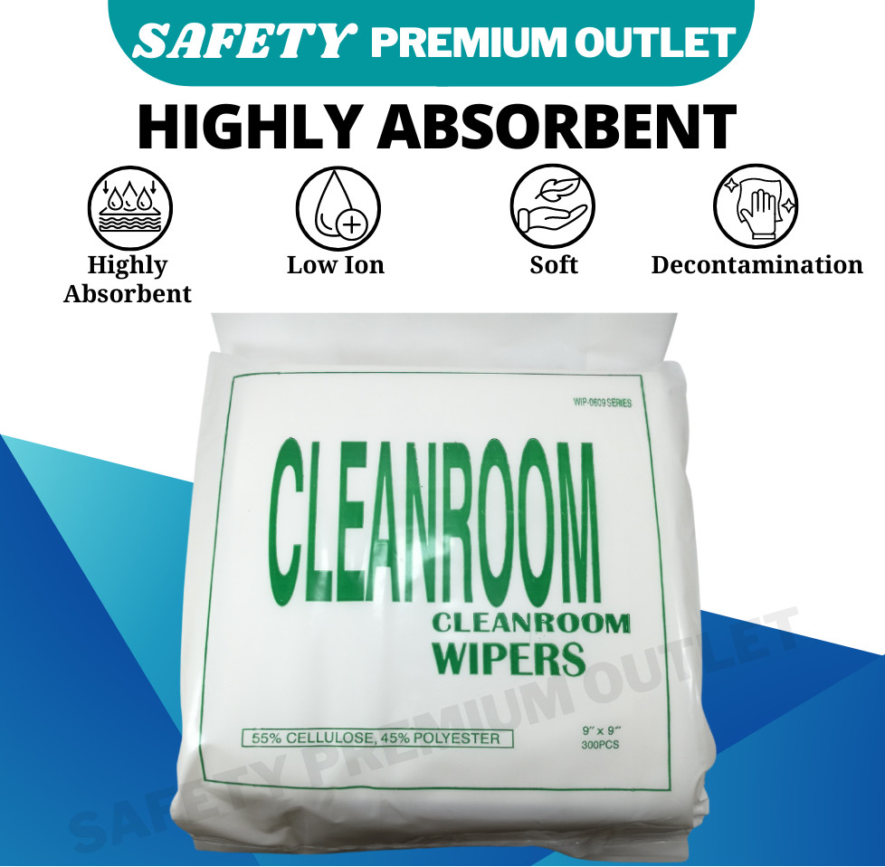 [ORIGINAL] Cleanroom Wiper 0609 (300pcs) Poly-Cellulose Lint Free Wiper ...