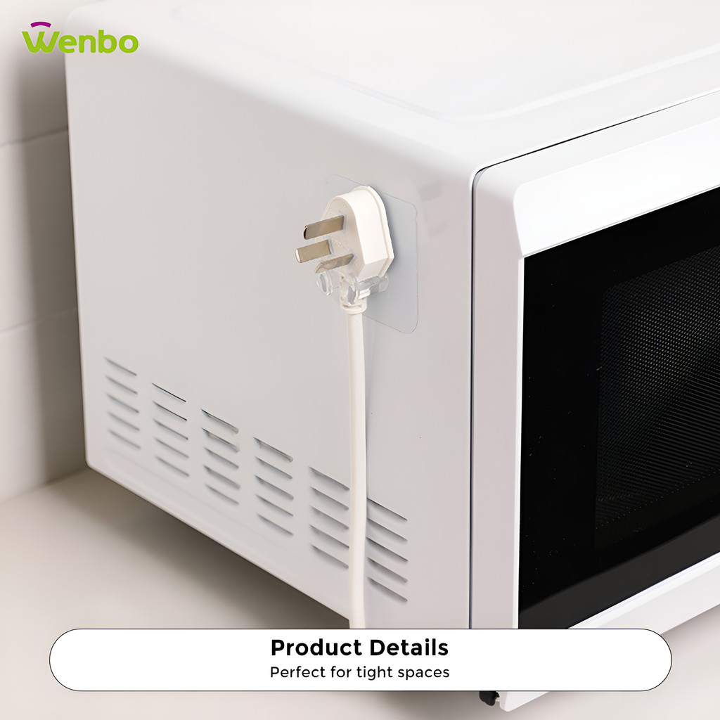 Wenbo Wall Storage Hook/USB Cable Power Plug Socket Holder/Home Office ...