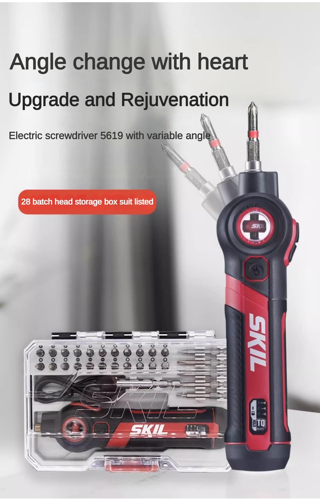 SKIL 5619 4V Mini Electrical Screwdriver Set Smart Scalable Cordless ...