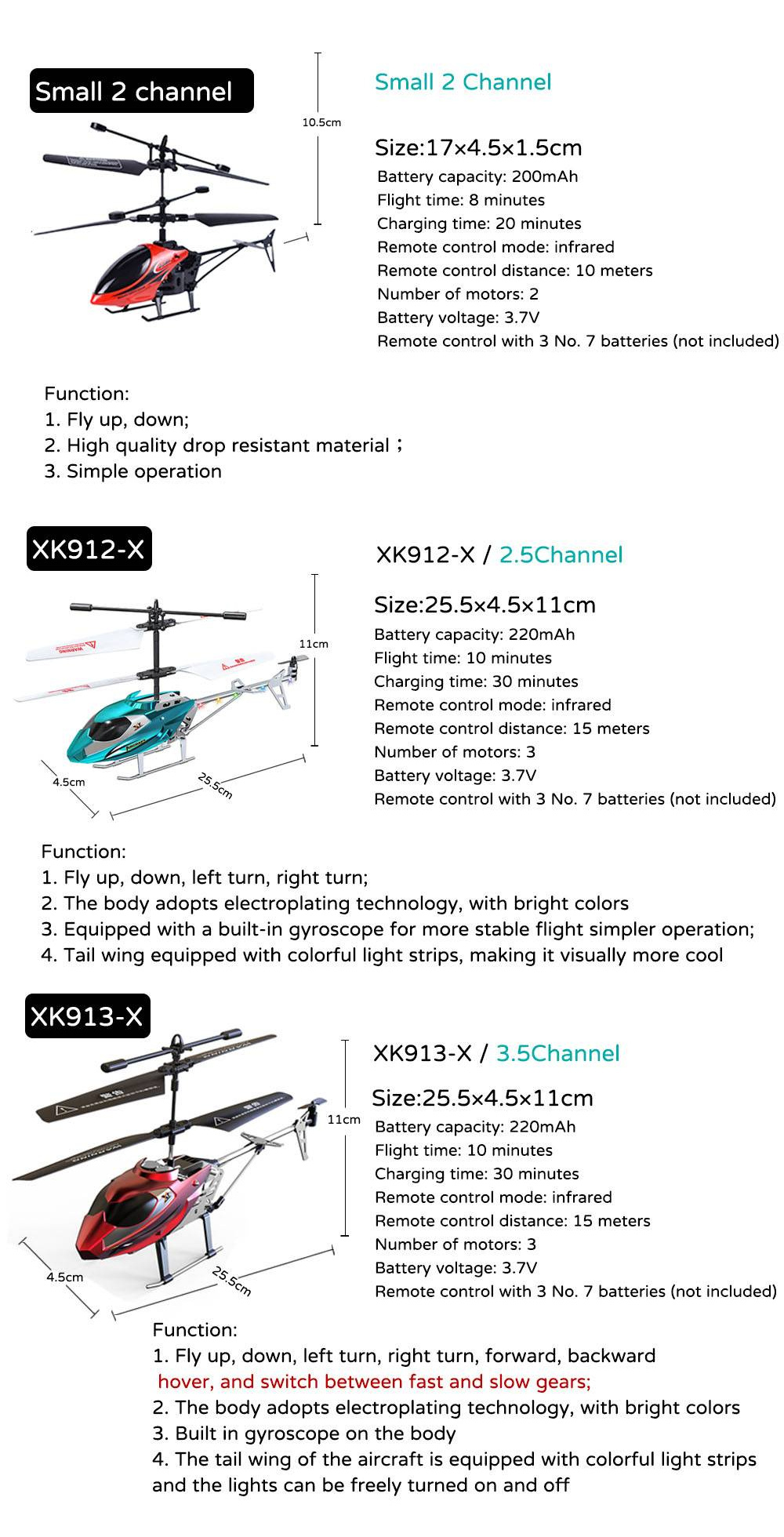 3.5 Channel RC Helicopter Remote Control Aircraft Plan Toy 2.5 Channel ...