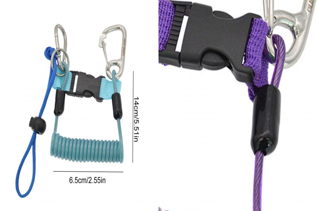 Bcd Attachment Strap Diving Lanyard Stainless Steel Spring Lanyard for ...