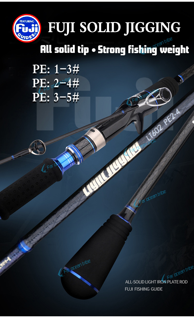 Fuji Solid Jigging 1.8 /1.98M Fishing Rod Carbon Fiber Bait Spinning ...