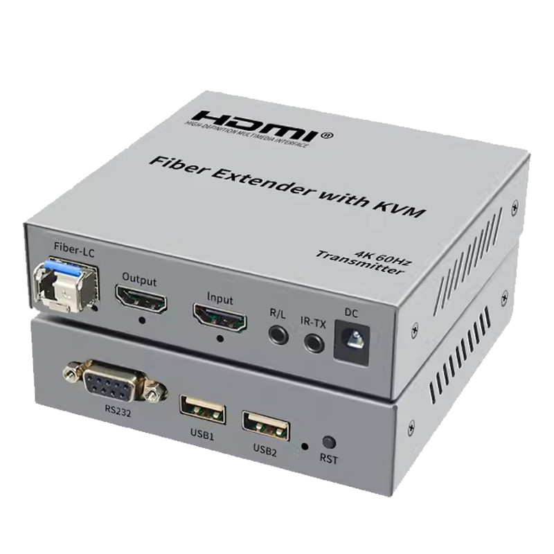 4K 60Hz HDMI Fiber KVM Extender over Fiber Optical Cable up to 20km ...