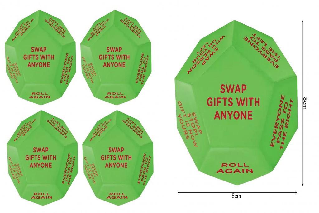 Swap Dice Game Xmas Gift Swap Dice Christmas Gift Exchange Dice Set Fun ...