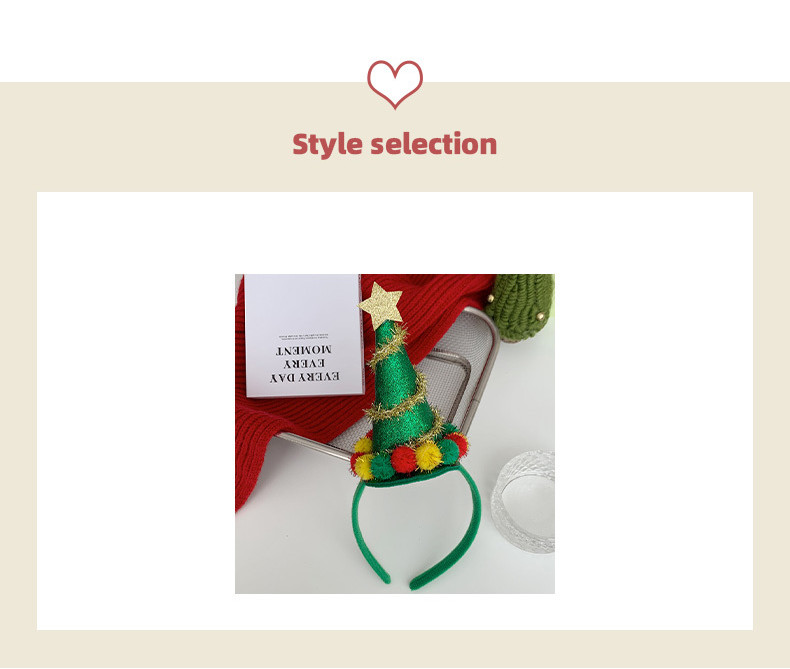 Christmas Headwear Cute Funny Christmas Hat Headband Cartoon Christmas ...