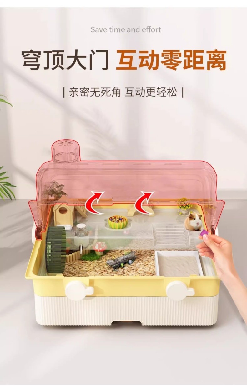 Hamster Cage Drawer-Style Golden Bear Large Luxury Villa Acrylic ...