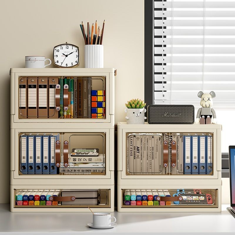 Desktop Stationery Storage Box Transparent Drawer-type Desk Organizer ...