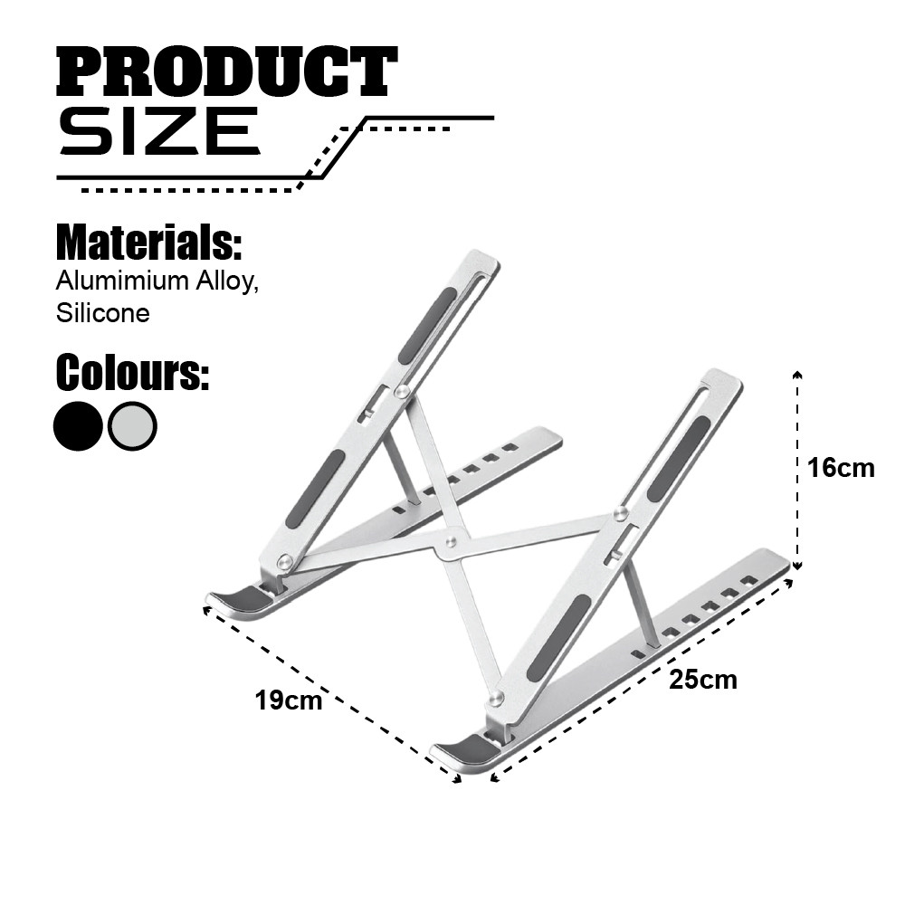 Laptop Stand Holder Adjustable Laptop Macbook Portable Stand Aluminium ...