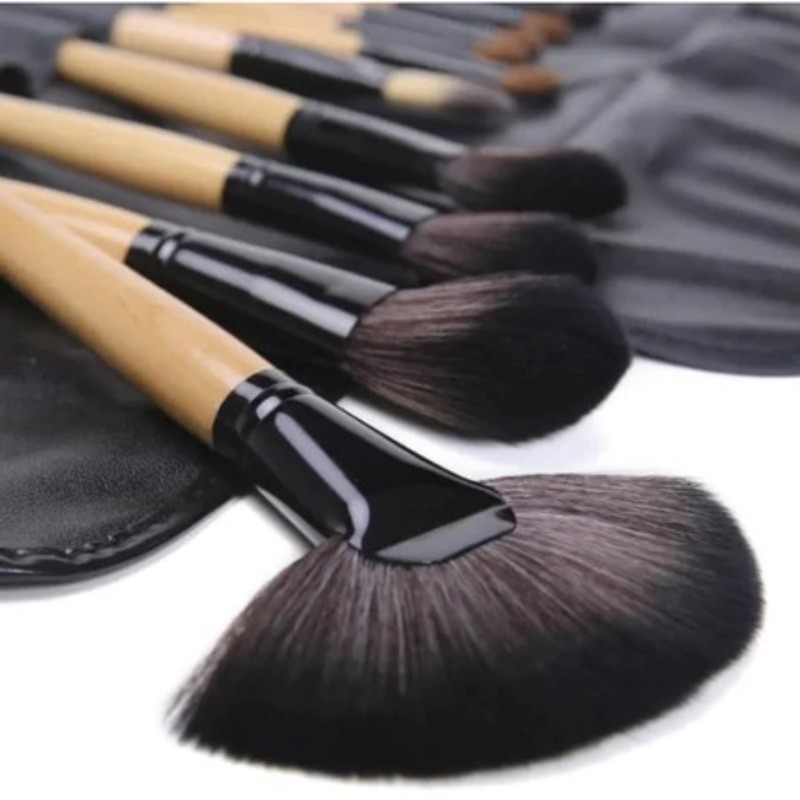 24-in-1 Makeup Brush Set Kit with Pouch 24pcs Makeup Travel Set Berus ...