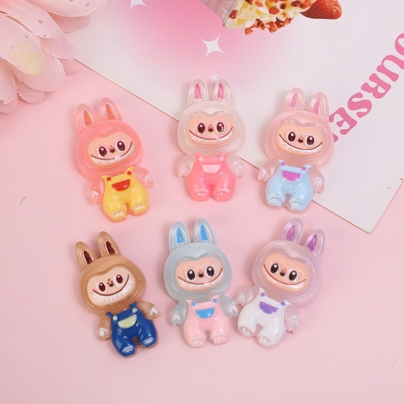 Labubu Luminous Accessories - Ice Transparent Doll - DIY Jewelry Parts ...