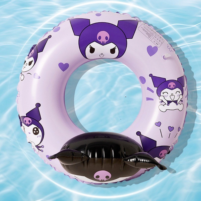 Kawaii Sanrio Kuromi My Melody Thickened Swim Ring Tube Inflatable Toy ...
