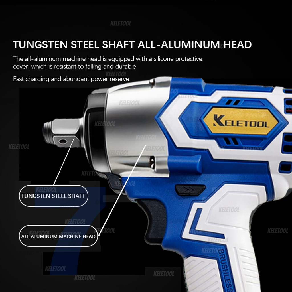 KELETOOL Impact Wrench 800N.M Electric Wrench Drill Tool Gun 1/2 ...