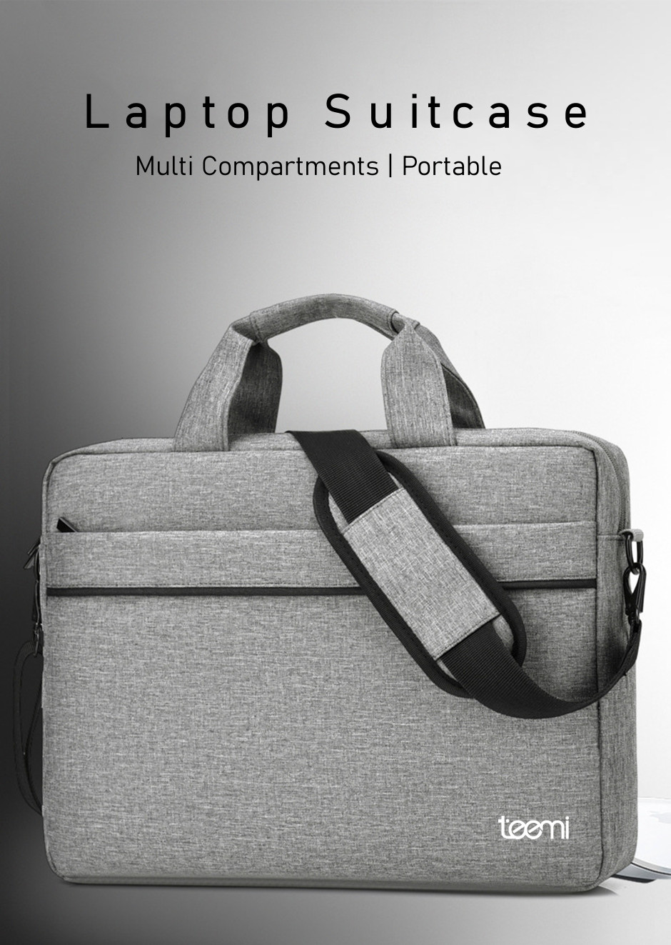 TEEMI Beg Tangan Komputer Riba 15.6 Inch Laptop Bag Sling Suitcase ...