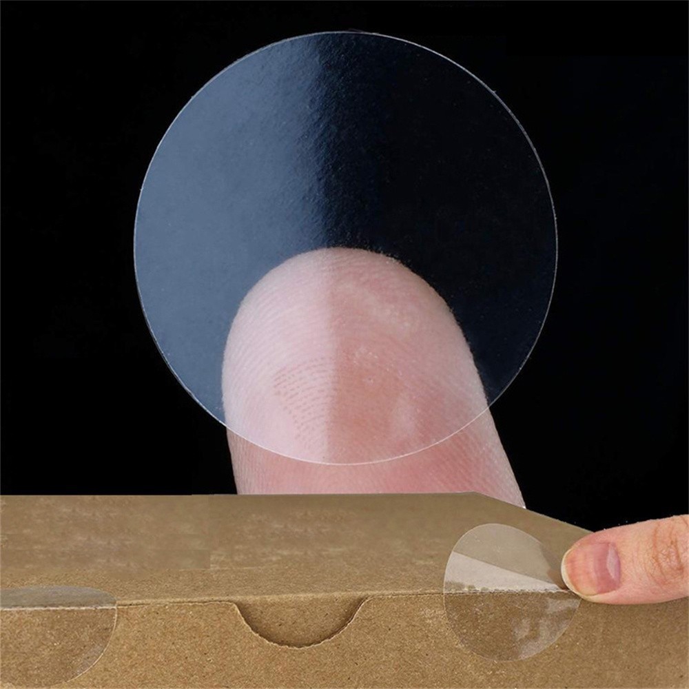 500Pcs/Roll PVC Transparent Self-adhesive Stickers Clear Dot Sticker ...