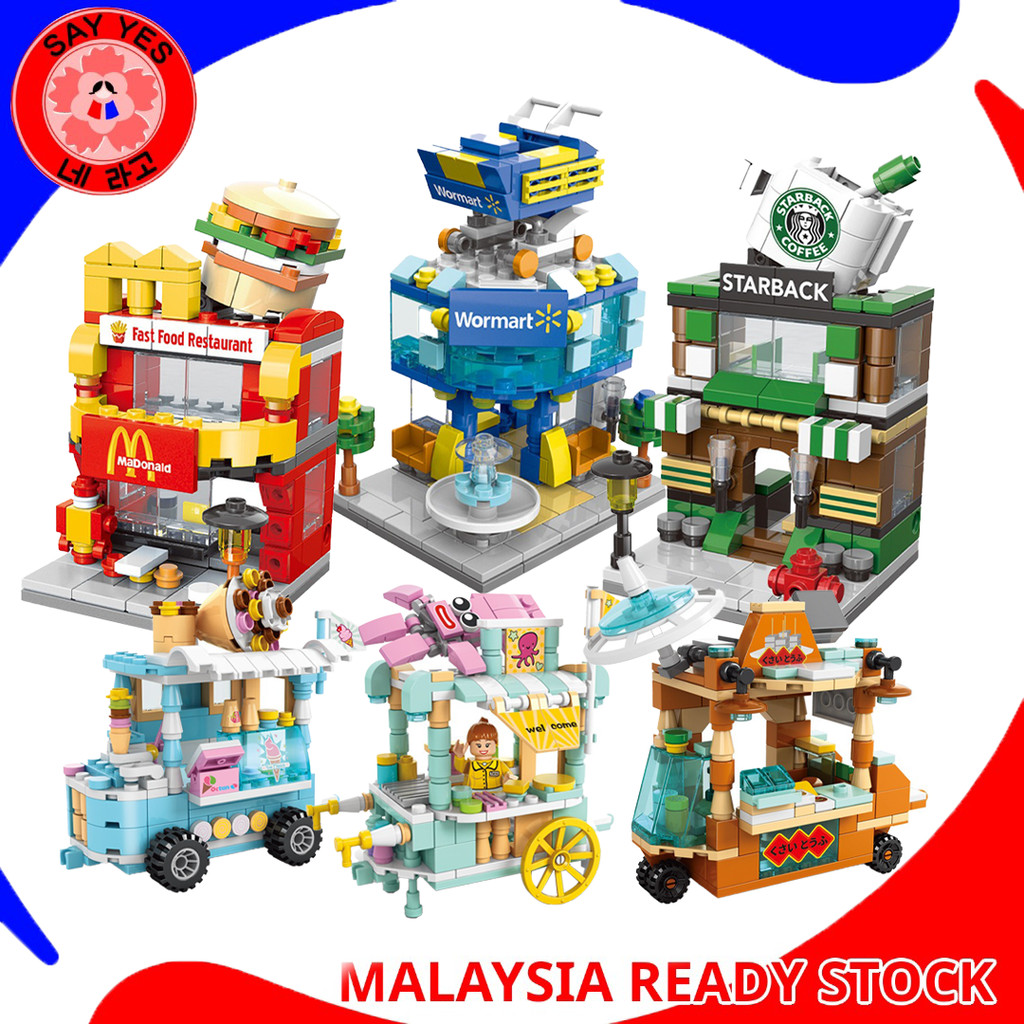 SayYes Street View City Building Blocks Compatible With Lego Mini ...