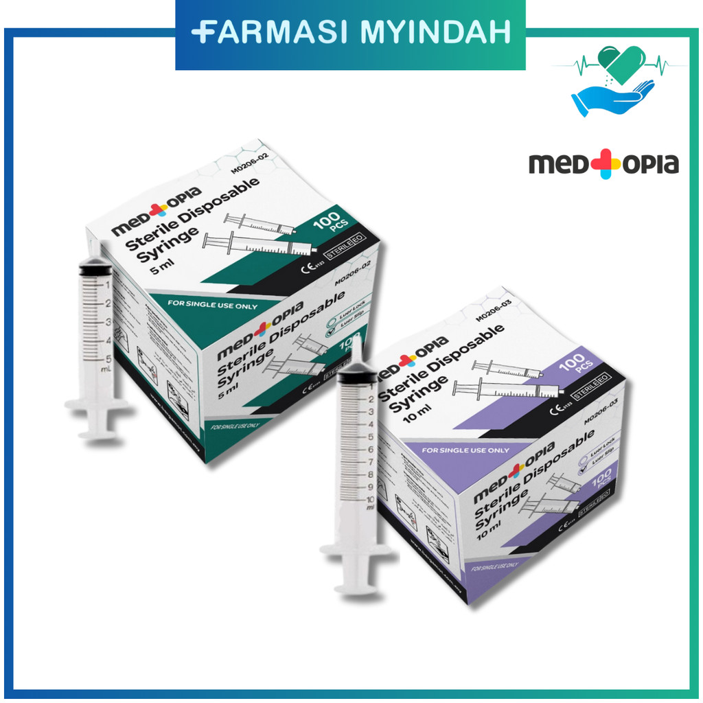 Medtopia Luer Slip Syringe (5ml/ 10ml) 1pcs | Shopee Malaysia