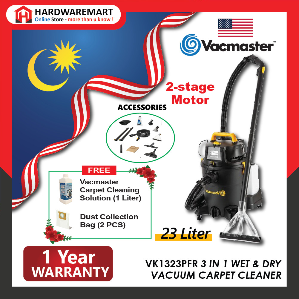 [ORIGINAL] VACMASTER Industrial Grade 23L 3 IN 1 WET & DRY VACUUM Spray ...