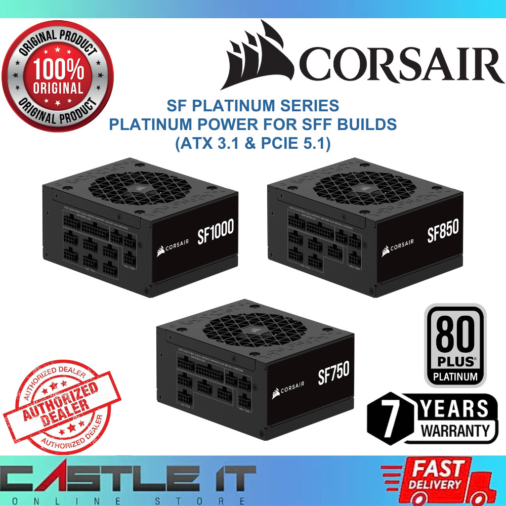 Corsair SF1000 1000W / SF850 850W / SF750 750W SFX 80PLUS Platinum ATX3 ...