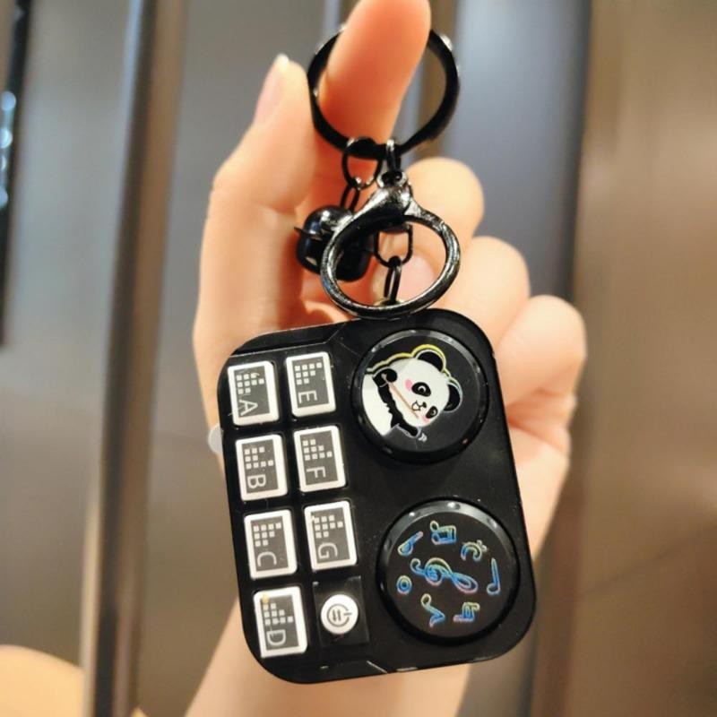 Creative DJ Machine Music Keychain Toy Funny Luminous Sound ...