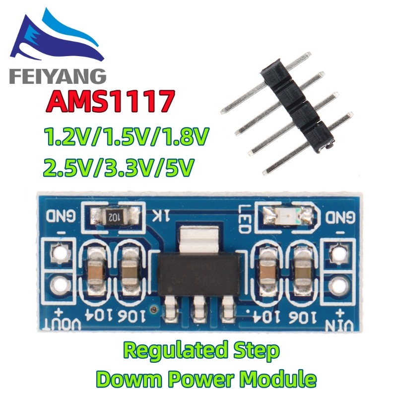 AMS1117 1.2V 1.5V 1.8V 2.5V 3.3V 5V power supply module AMS1117-5.0V power module AMS1117-3.3V ...