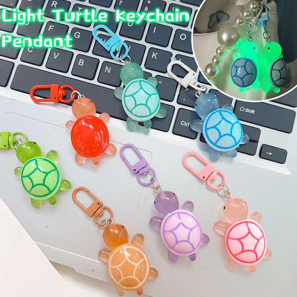 Cartoon Luminous Double Layer Turtle Keychain - Cute Luminous Turtle ...