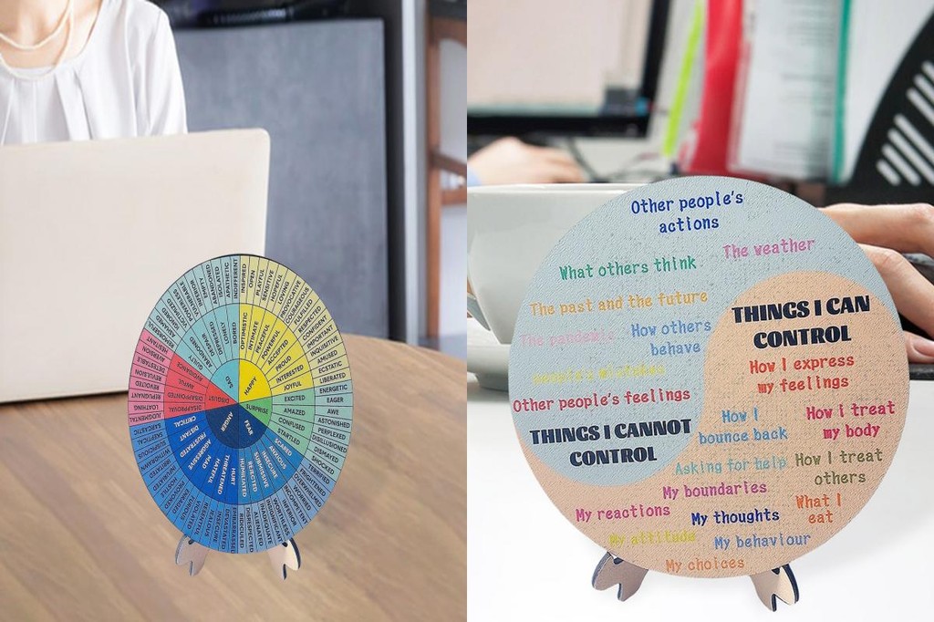 {pattaya} Feeling Wheel Chart Cafe Relaxation Tool Wood Emotion ...