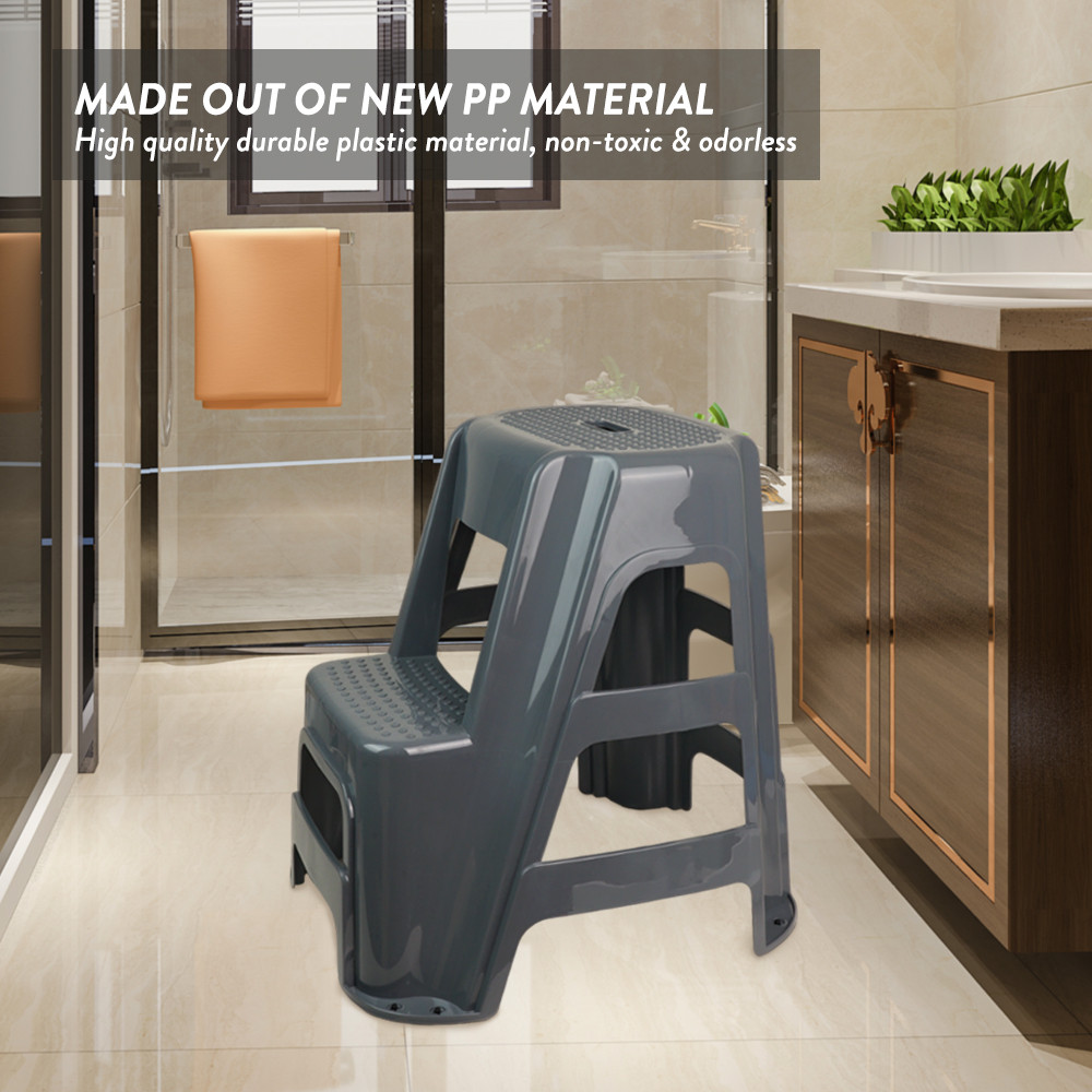 Elianware Durable Step Stool Heavy Duty Ladder Chair Bathroom Kitchen ...