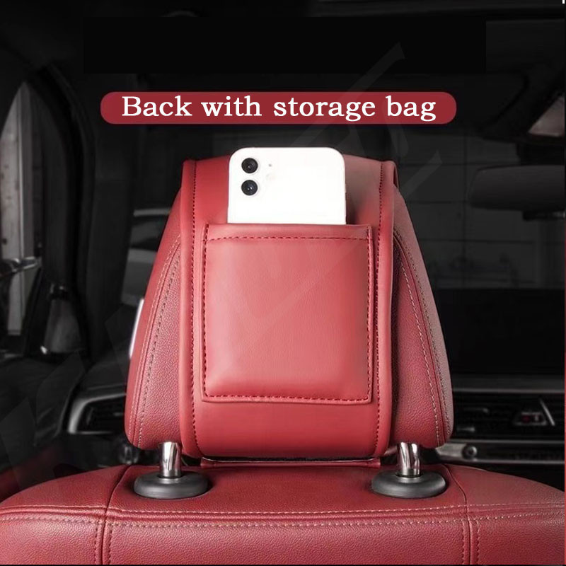 1/2pcs Mercedes Benz Leather Car Seat Headrest Protective Cover ...