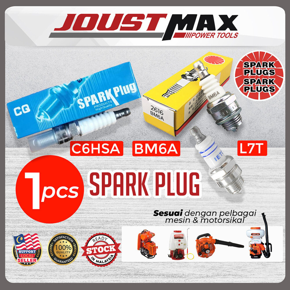 1PCS BM6A C6HSA L7T Spark Plug Motorcycle Enjin Motor Mesin Rumput Brush Cutter Hand Blower ...