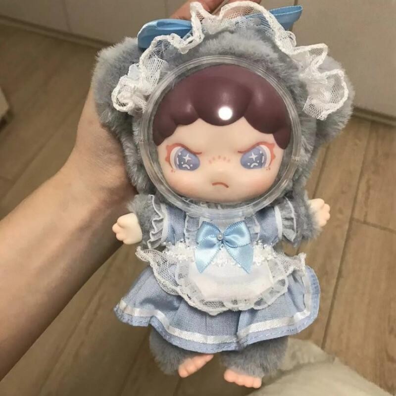 Labubu Doll Mask 17cm Labubu Space Cover Dust-proof Mask Transparent ...