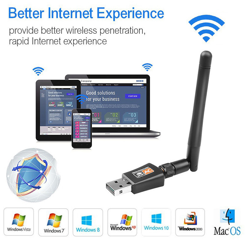 【Fast Ship】2.4G/5G Dual Band Wireless 600Mbps USB WiFi Router Adapter ...