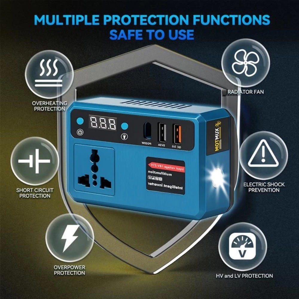 Portable Power Inverters for 20V Battery Inverter 20v To 220v Converter ...