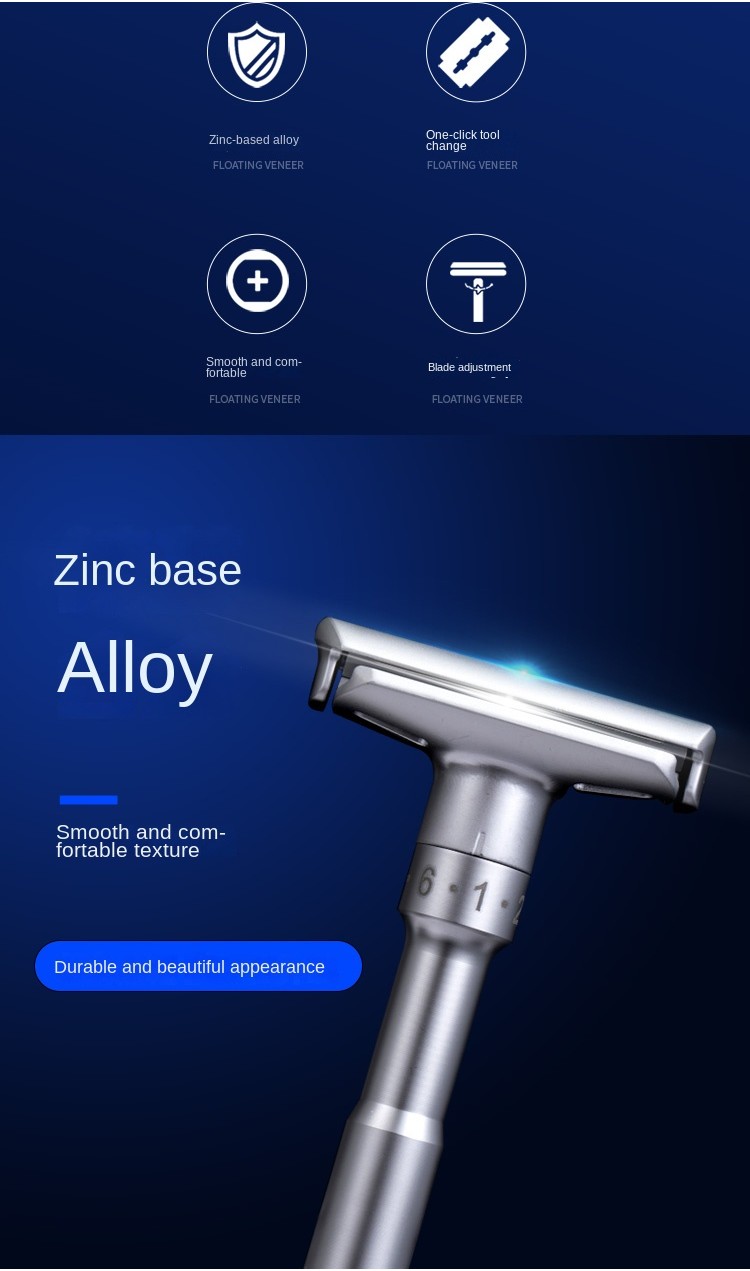 Adjustable Safety Razor Mens Folding Shaving Double Edge Classic Safety ...