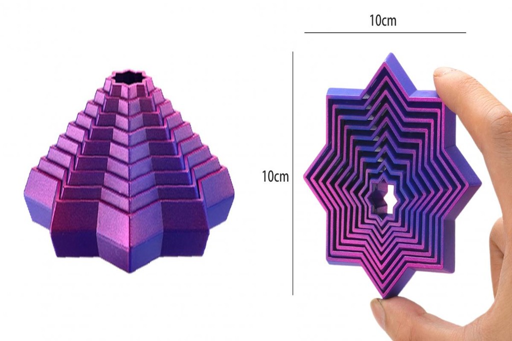 zhidaowe 3d Printed Fidget Toy Stress Relief Retractable Tower Portable ...