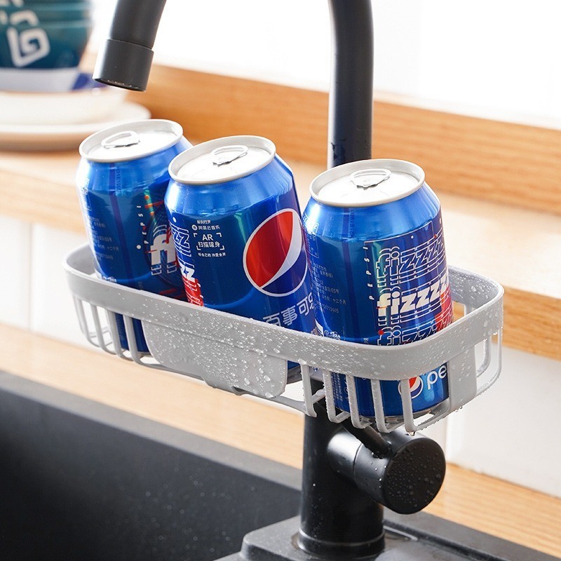 Faucet Drain Storage Rack - Kitchen Sink Cleaning Sponge Rack ...