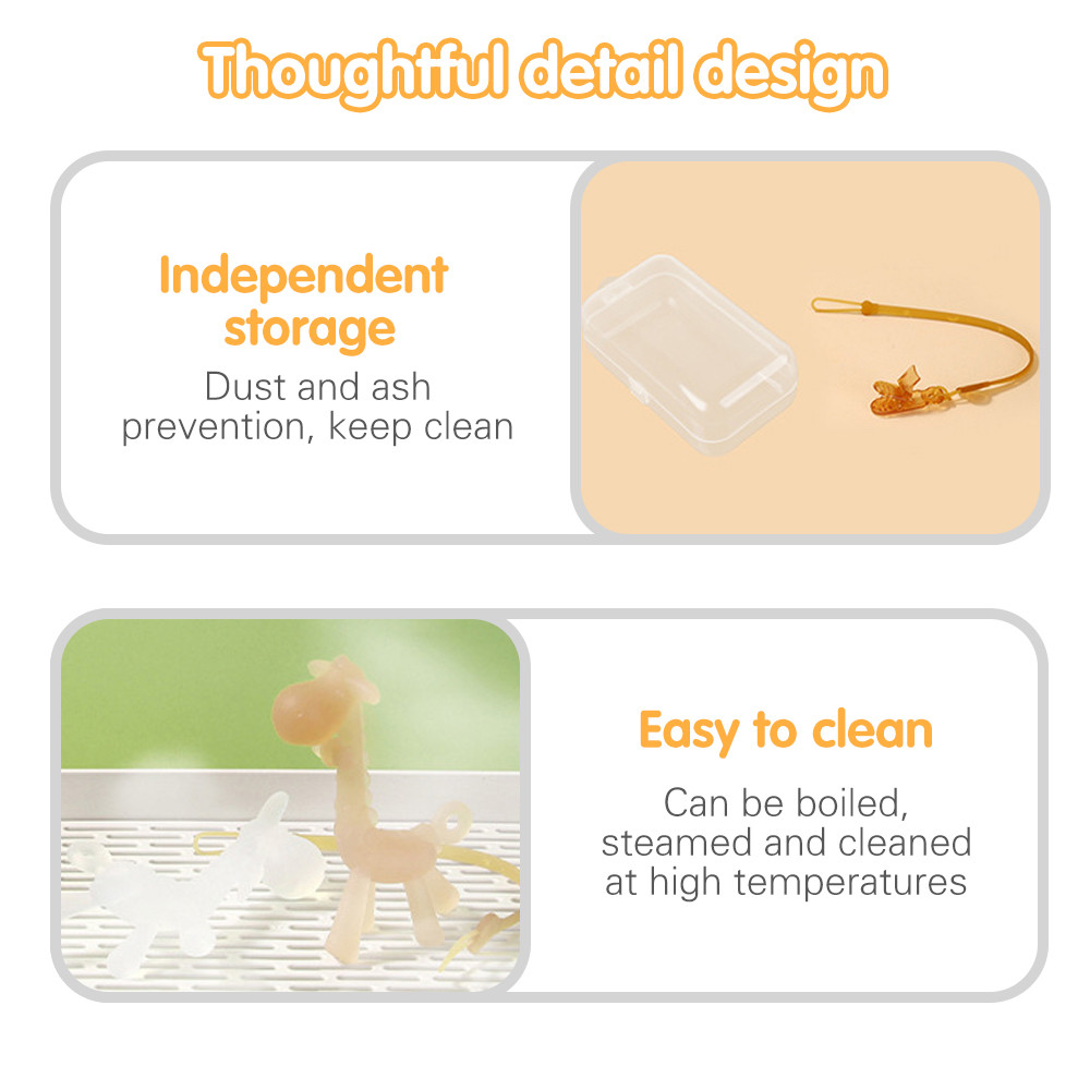 BEVAVAR Baby Giraffe Teether Toys Nano Baby Giraffe Gum Teether Soft ...