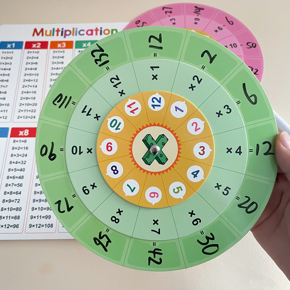 1-12 Multiplication Training Turntable Spinner for Kids Children Number ...